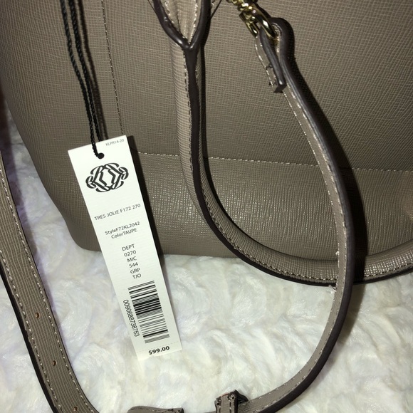 Kate Landry | Bags | Kate Landry Tres Jolie Taupe Purse Nwt | Poshmark